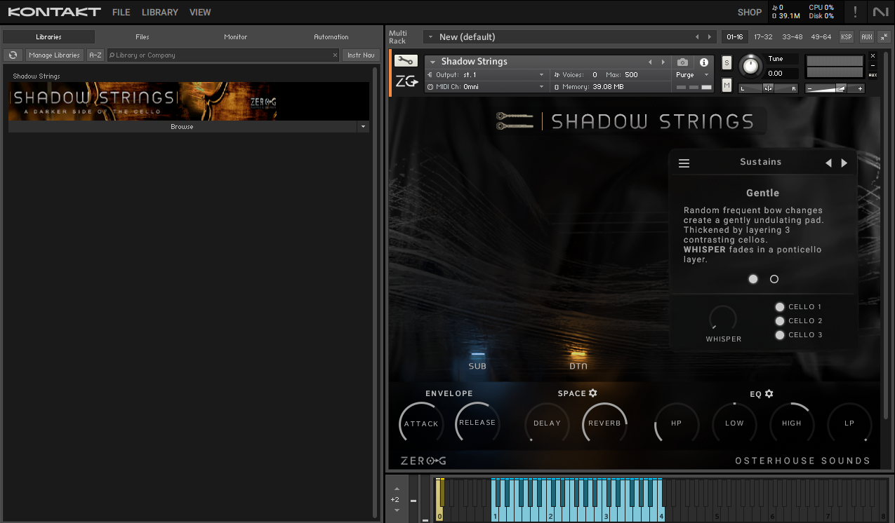 【电影恐怖氛围大提琴乐器KONTAKT扩展】Zero-G – Shadow Strings KONTAKT – EDMTOP.TOP